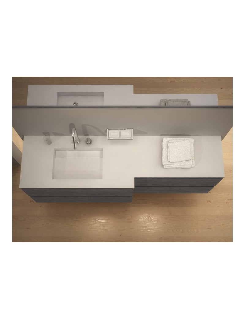 Plan vasque encastrable sur mesure Solid Surface - FEELING 45 ST